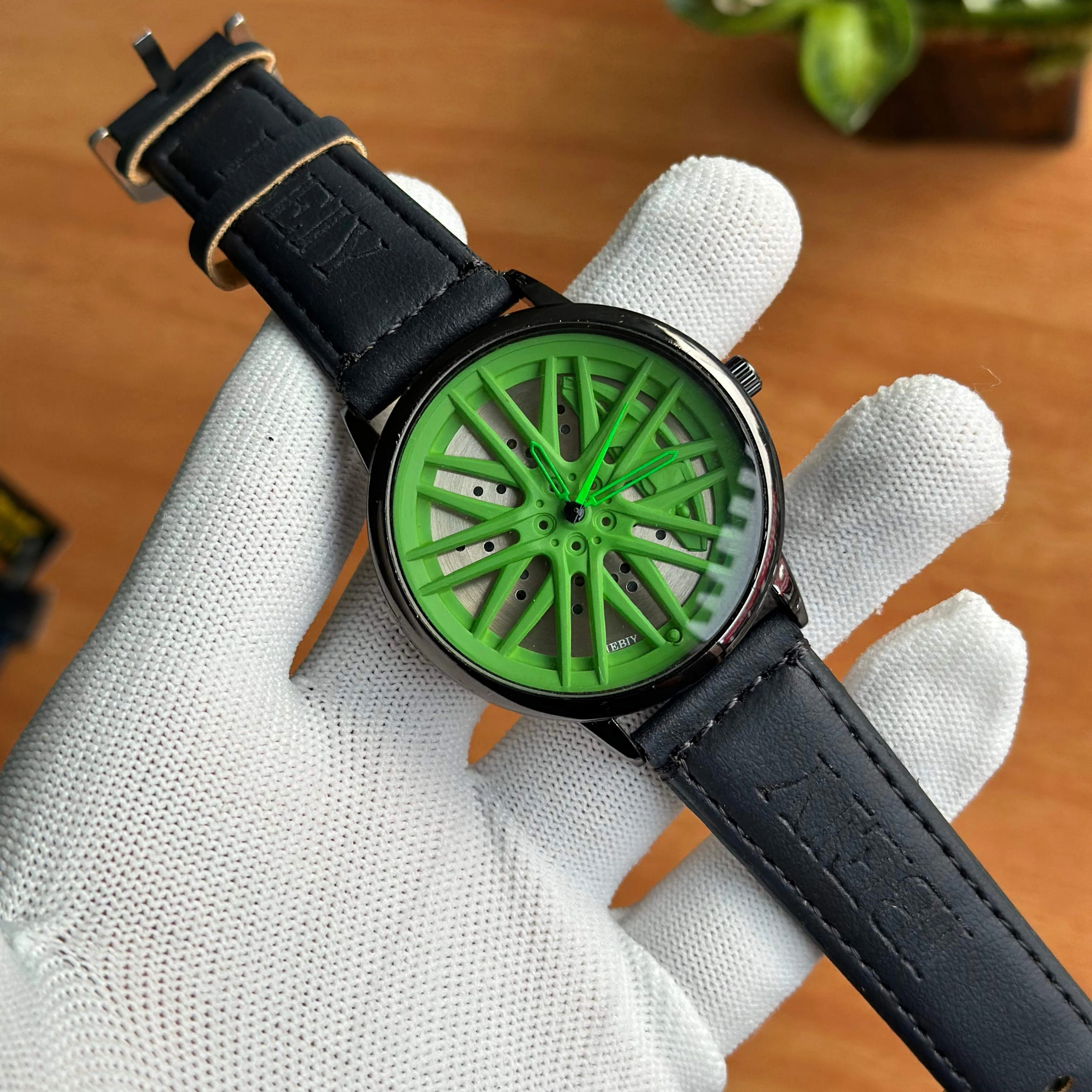 Ybely 3d Car Wheel Watch With High Quality Strap Best finishing Body & Case