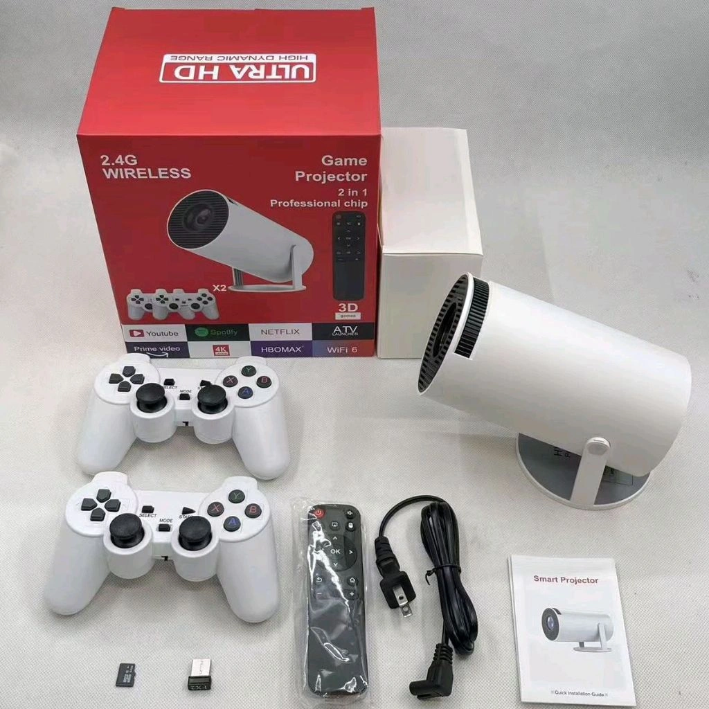 4k Game Combo Projector, Outdoor Home Video Game Projector with Dual ...