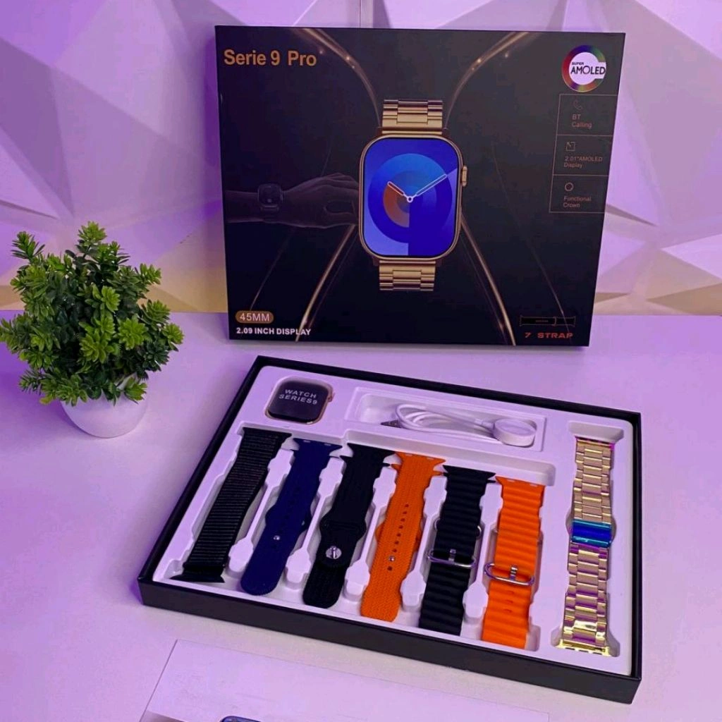 Series 9 Pro 7-in-1 Strap Combo Smartwatch – Premium Quality with 2.09 ...