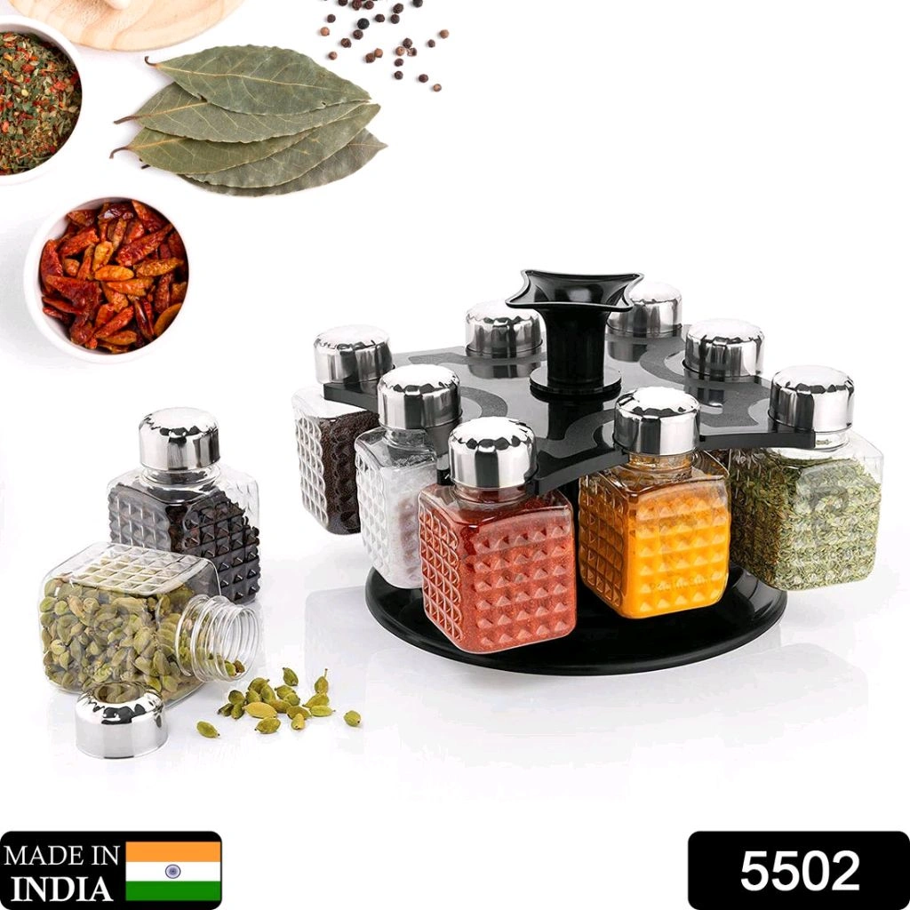 All New Square 8 Bottle Design 360 Degree Revolving Spice Rack ...