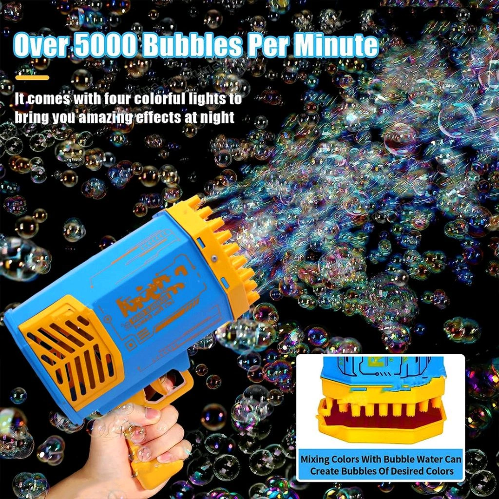 69 Holes Big Rechargeable Powerful Machine Bubble Gun Toys for Kids ...