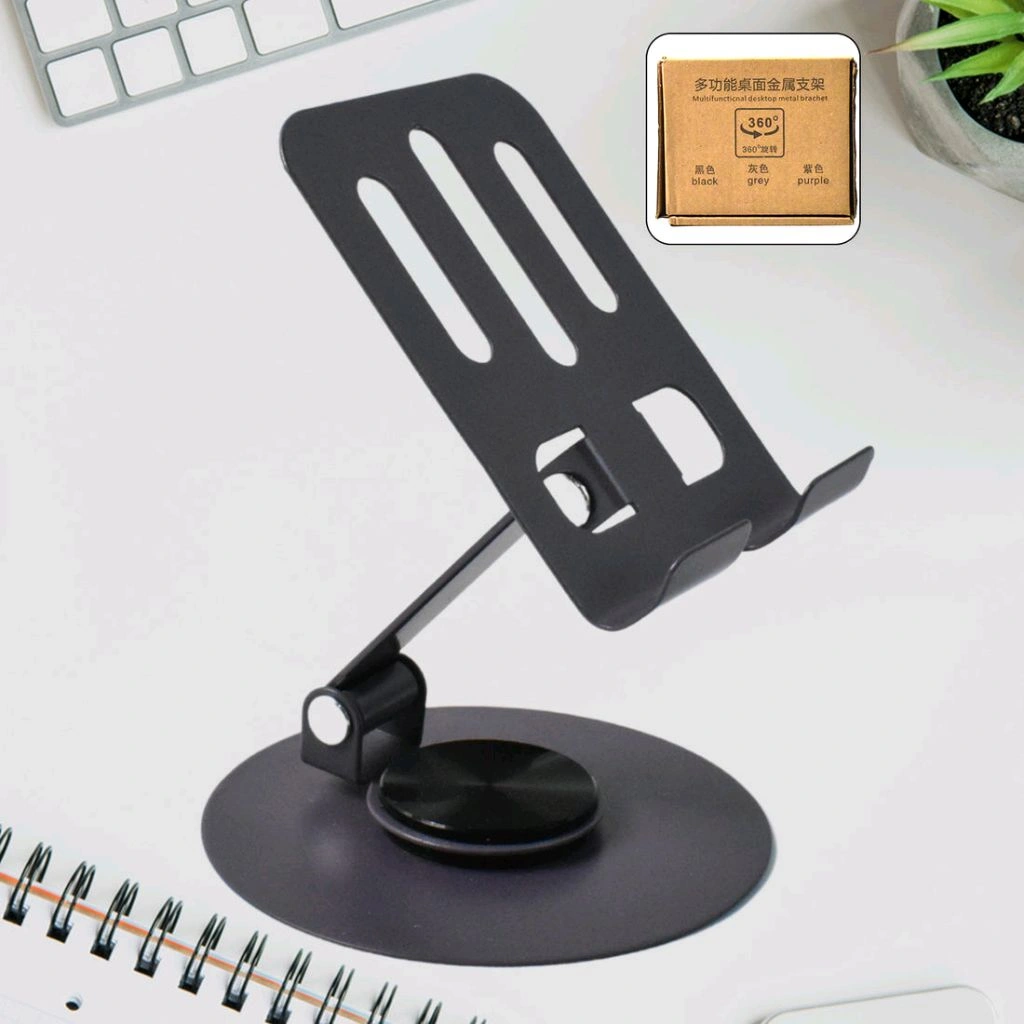 Metal Mobile Stand 360° Rotatable Mobile Stand Multiple Height & Angle Adjustments, Stable ...