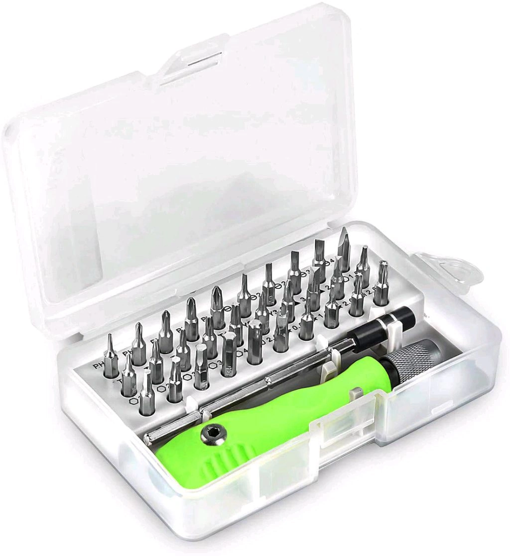 Mini Screwdriver Bits Set 32 in 1 with Magnetic Flexible Extension Rod