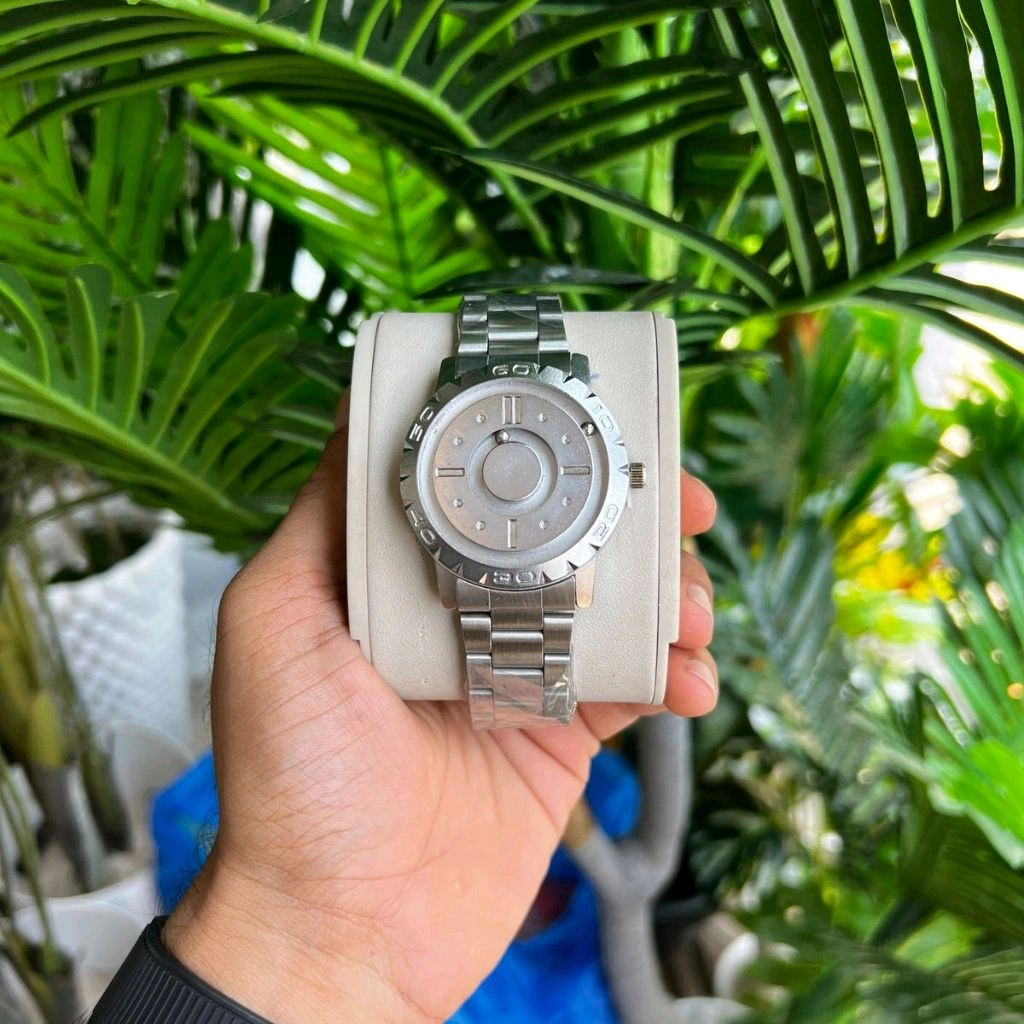 Minimalist Magnetic Ball Watch – Modern Design Watch, Rubber Strap ...