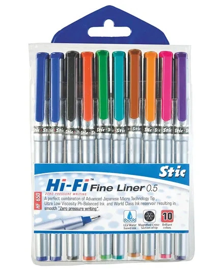 Stic Hifi Pen 0.5mm Colorset (10 Color Set)