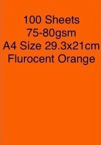 Color Paper A4 Orange (100 Sheets)