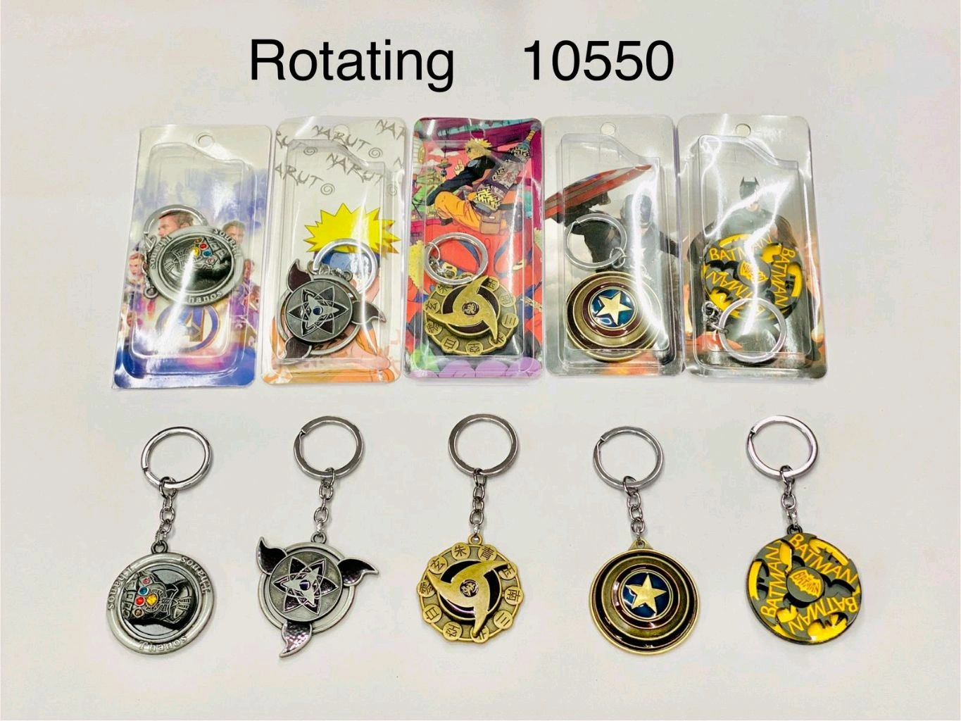 Rotating Mix Metal Keychain