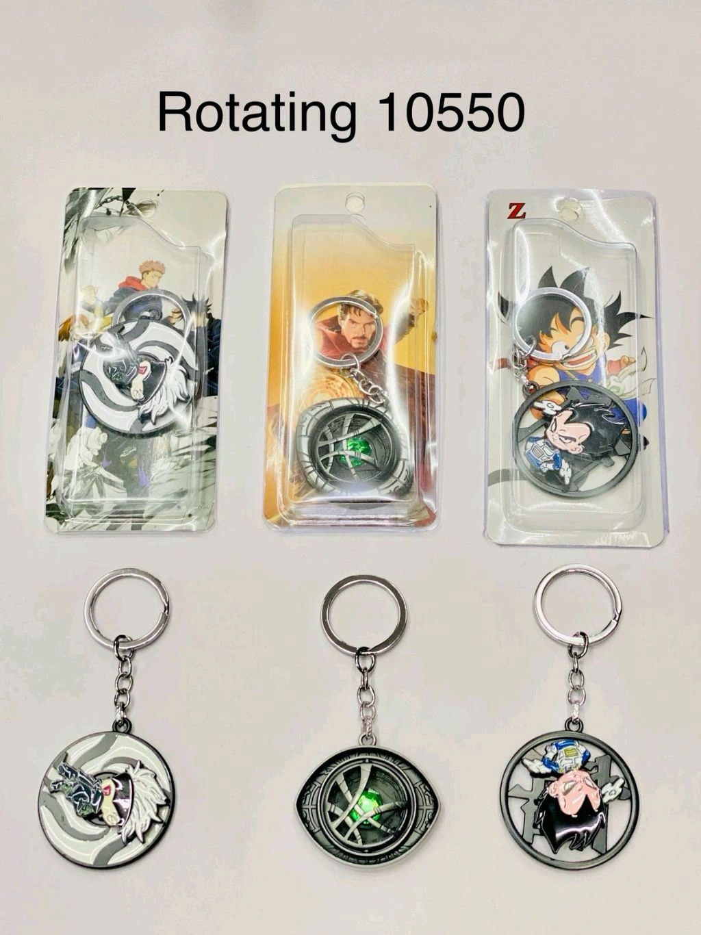 Rotating Mix Metal Keychain