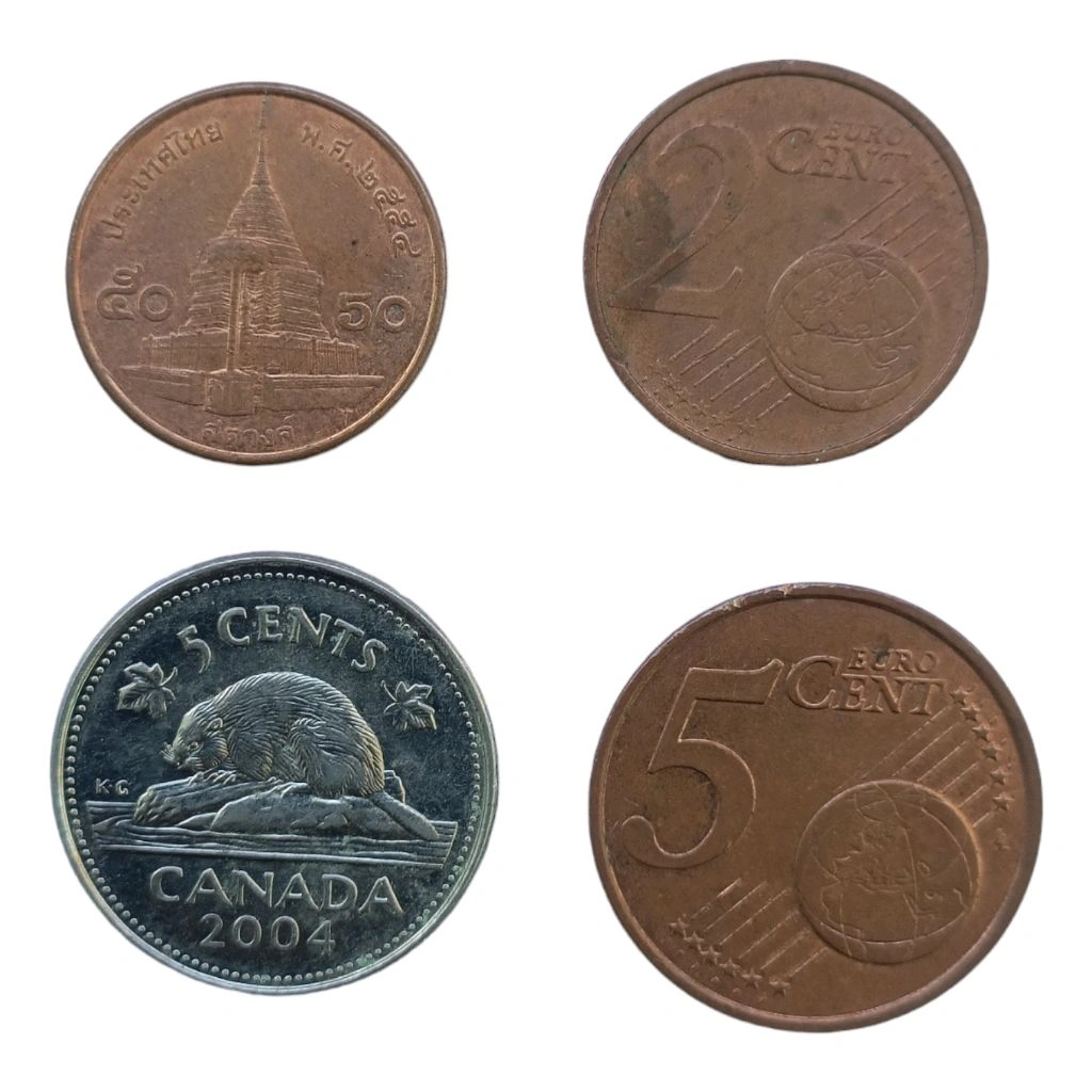 4 Different Foreign Countries Coins Set #3
