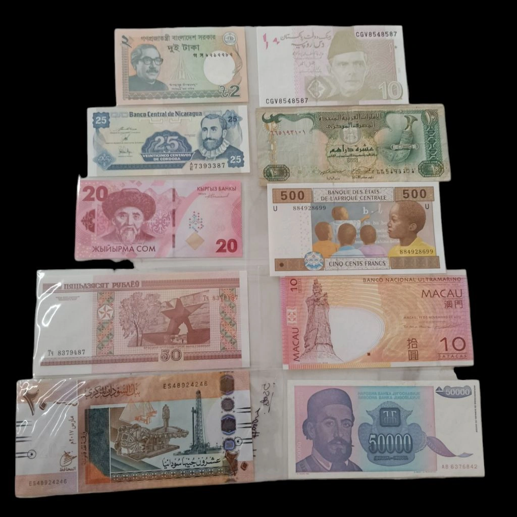 50 Different Countries Currency Notes - 95% UNC Notes (All Foreign ...