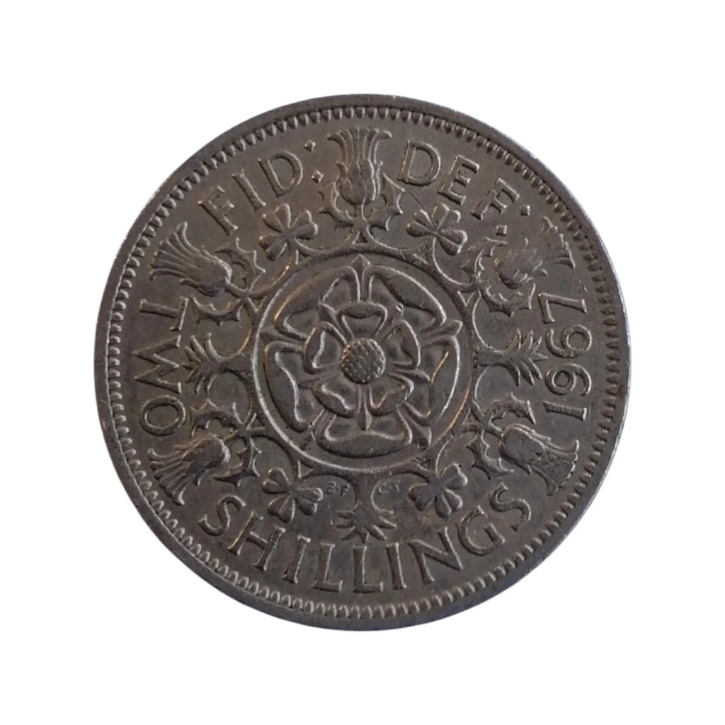 1967 UK 2 Shillings Coin - Elizabeth II