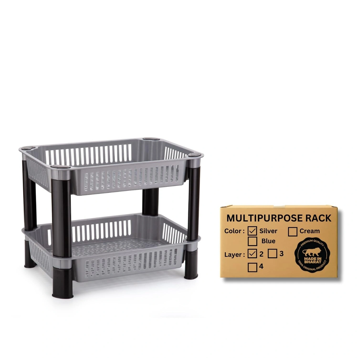 Multipurpose Plastic Storage Rack for Kitchen, Fruit Corner Storage ...