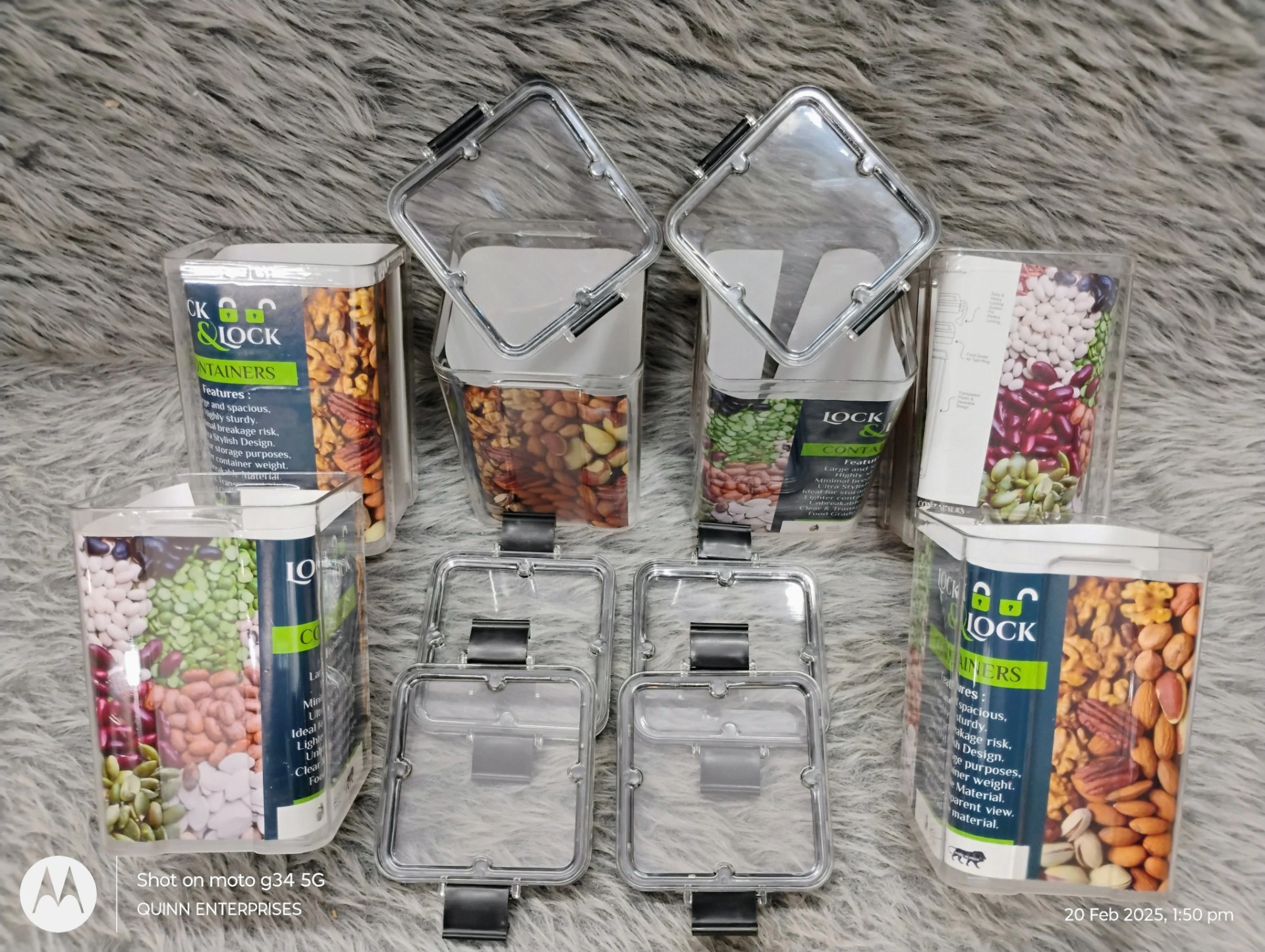 1100 ml Exclusive Airtight Lock and Lock Food Storage Containers ...