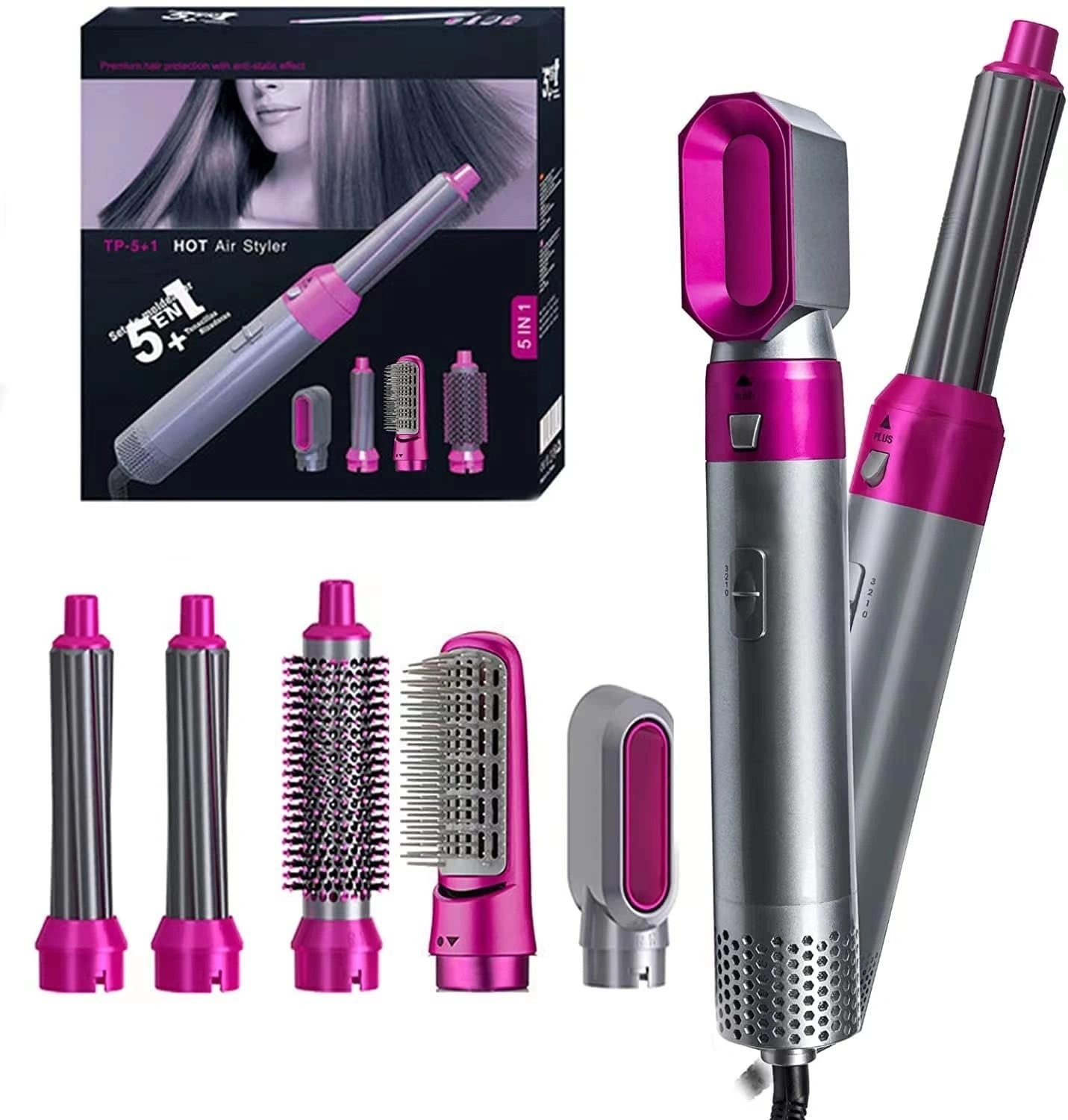 5 in 1 Hot Air Styler Hair Dryer Comb Multifunctional Styling