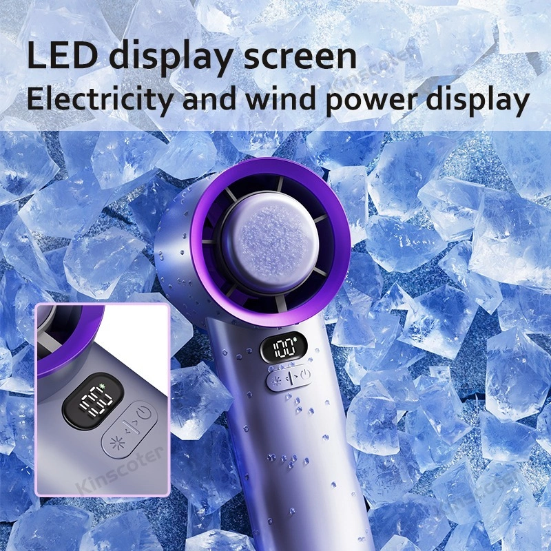 High-Speed Rechargeable Air Circular Ice Fan – 3600mAh Handheld ...