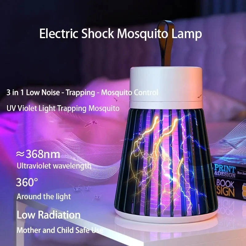 Electric Shock Mosquito Killer Lamp UV Light Anti Mosquito Trap Outdoor ...