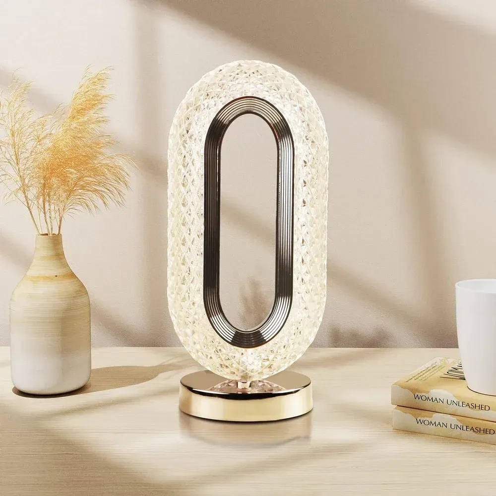 Luxury LED Touch Bedside Lamp – Modern Design with Adjustable Brightness