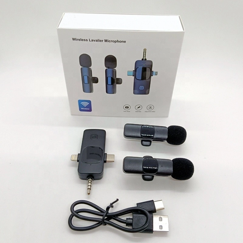 K15 3-in-1 Wireless Lavalier Microphone – High-Quality Audio for Recording & Streaming