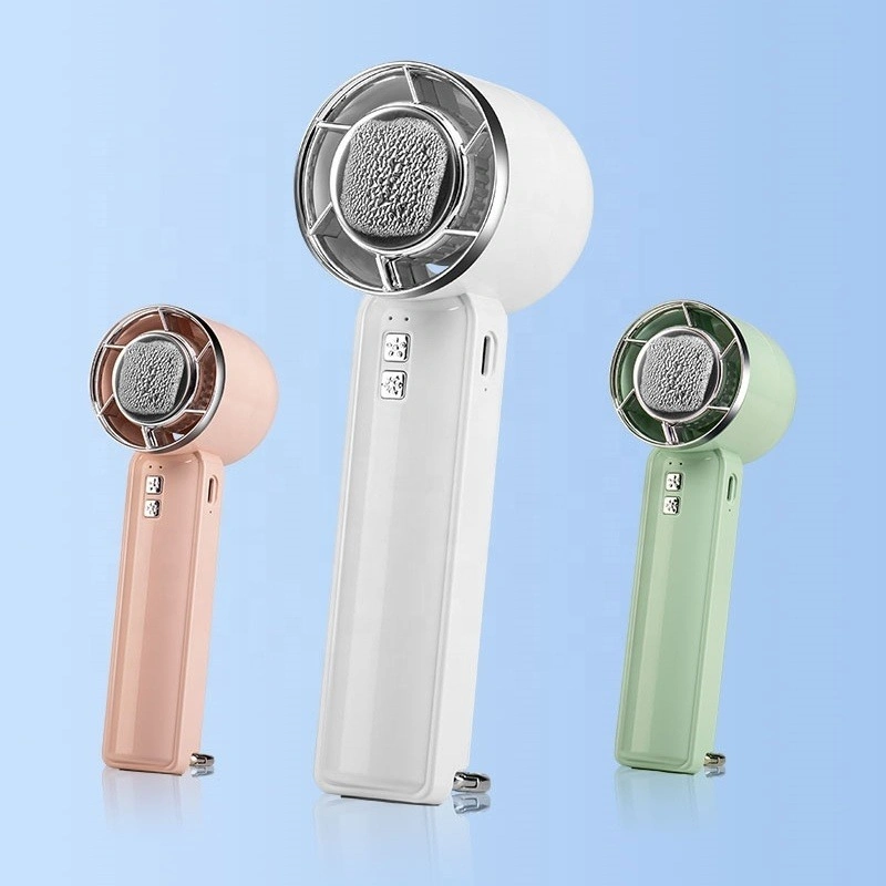 Ice Cooling Portable Mini Fan – USB Rechargeable, Handheld, Ultra-Quiet ...