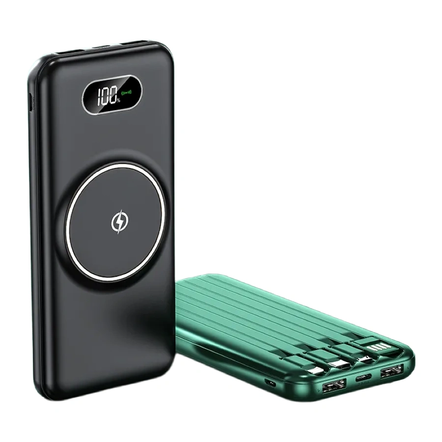 Large Capacity Power Bank with Built-in Cable – Fast Charging & Portable