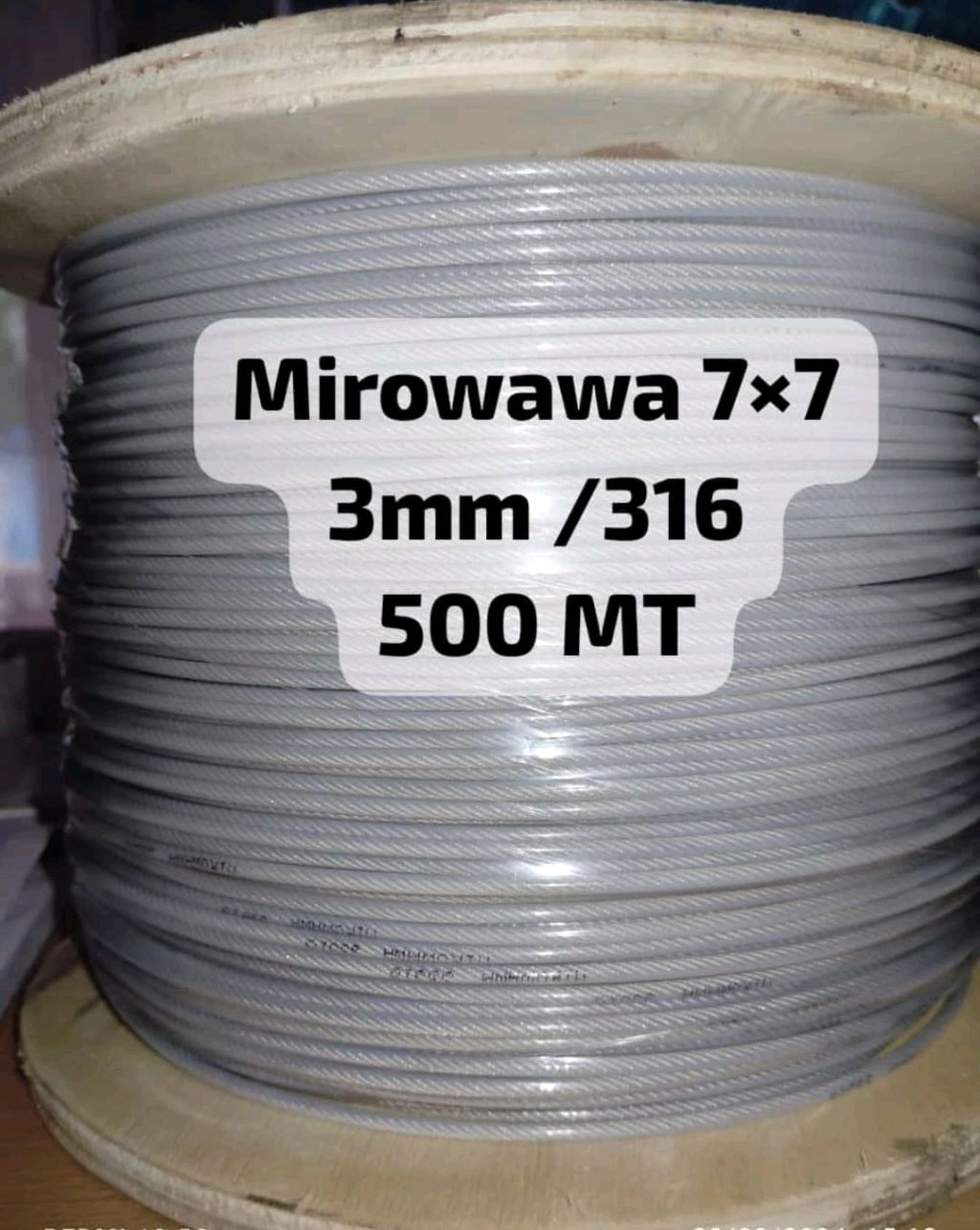 3mm (7×7) Invisible Grill Cable Wire Rope 3MM Stainless Steel SS316 ...