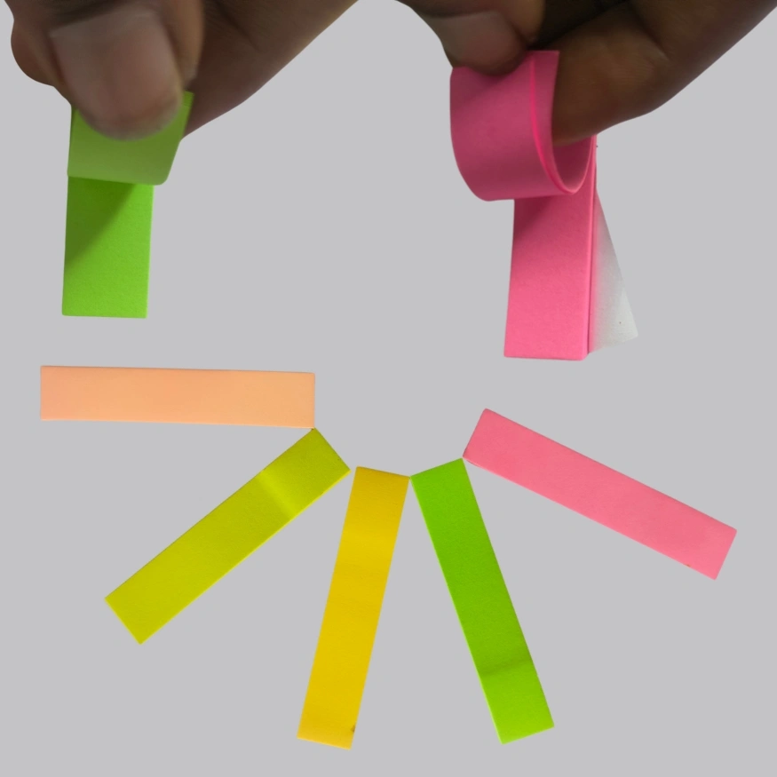 Cute 5 Colored Long Sticky Notes(200 Pages)