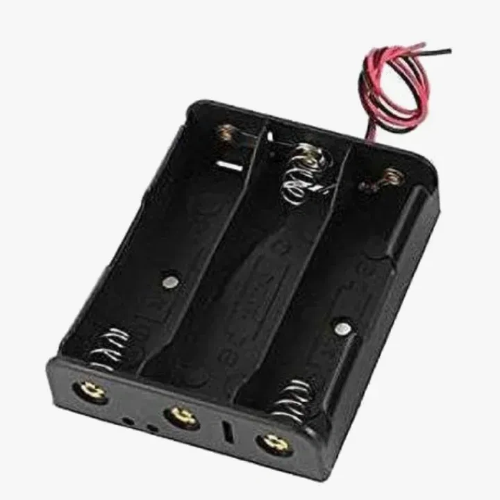 3.7v 3S – 18650 Battery In-Series Lithium Cell Holder Open Case With Wire