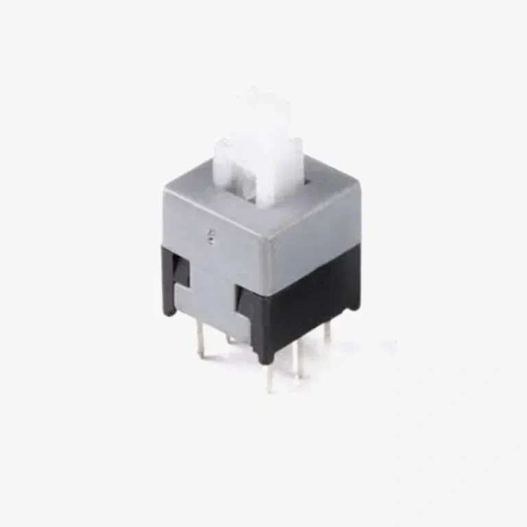 6 Pin-Push Switch With Self Locking Action – White/Black