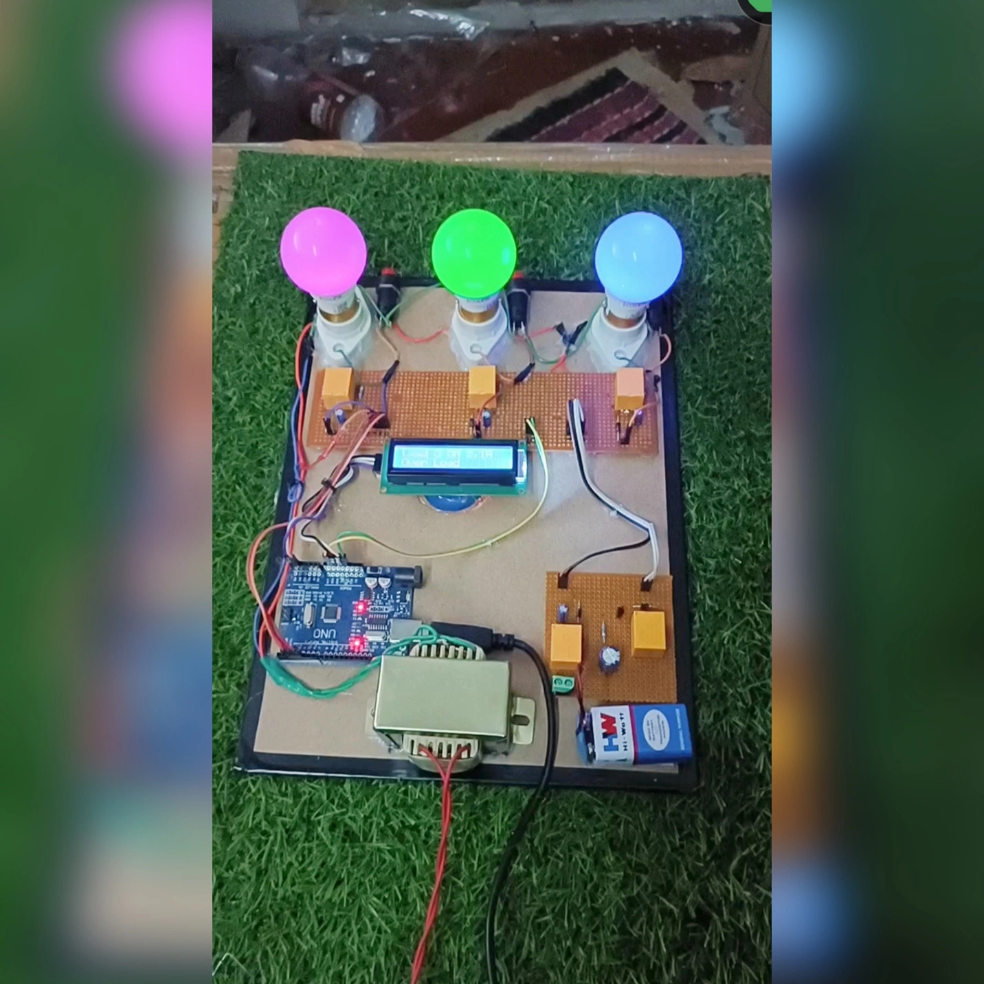 Transformer Safety Device With Arduino And Ac blub
