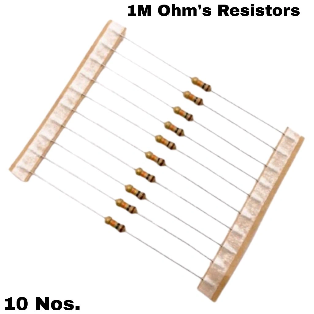 1M Ohm's Resistor - 1/4 Watt - Pack of 10