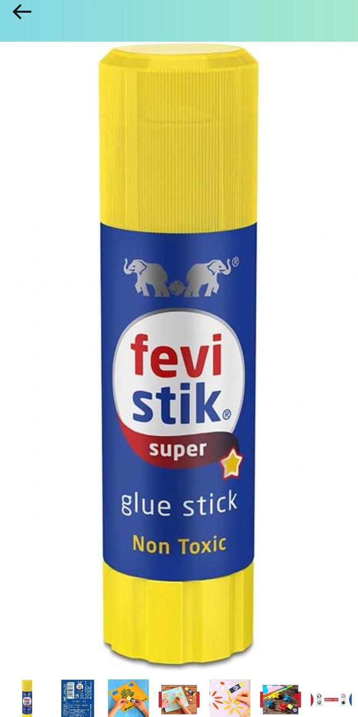 Pidilite Fevistik Super Glue Stick Non-Toxic Transparent Adhesive 8g