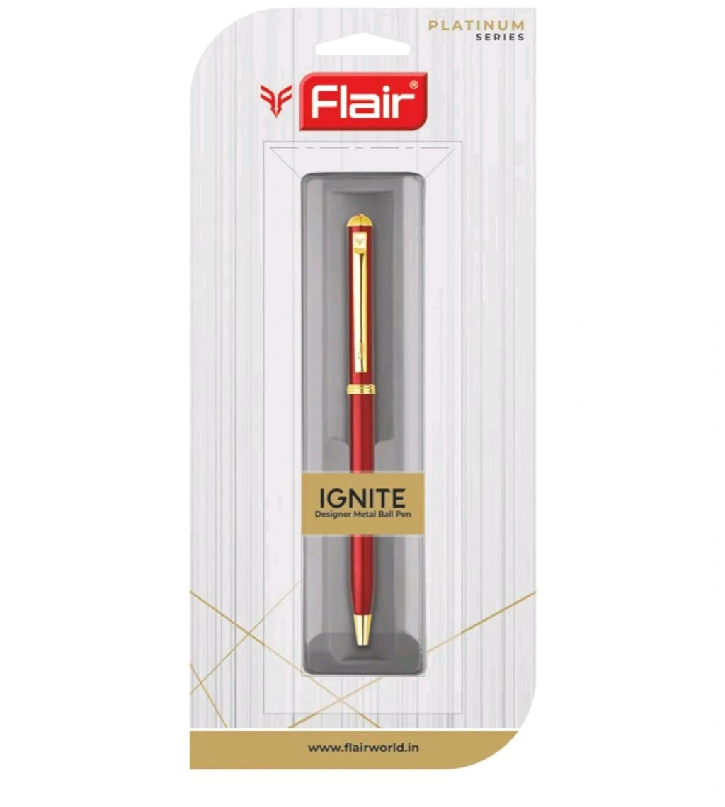 Flair Platinum Series Ignite Ball Pen Blister Pack | Swiss Tip Technology With Twist Mechanism ...