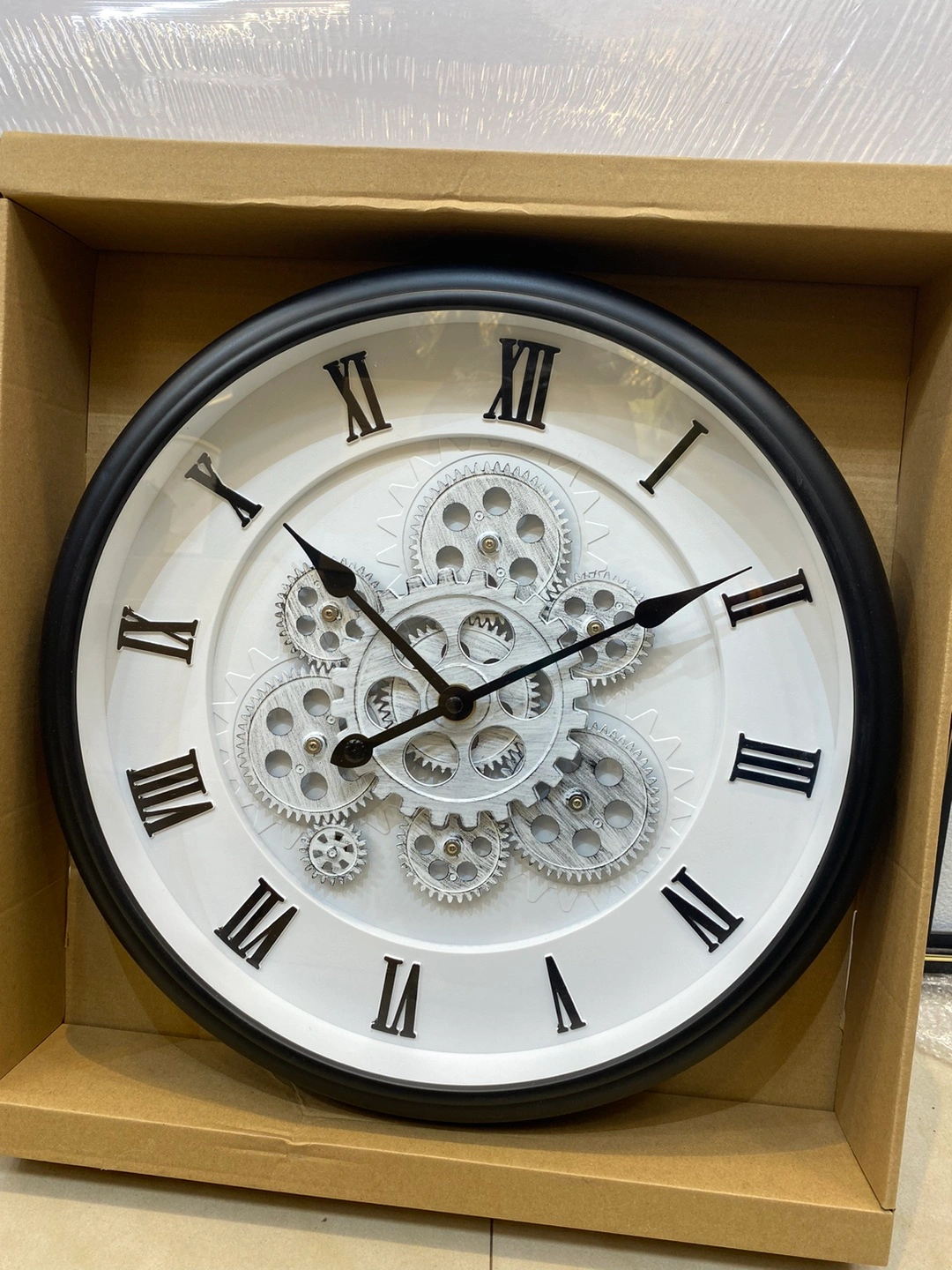 Retro Industrial Wall Clock - Large Decorative Timepiece for Home ...