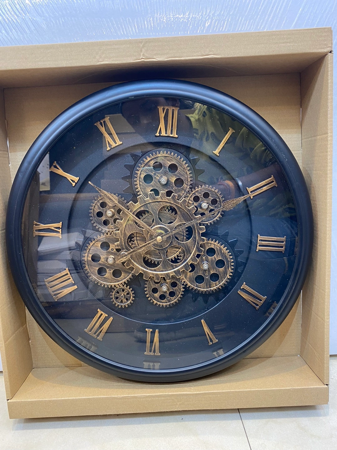 Retro Industrial Wall Clock - Large Decorative Timepiece for Home ...