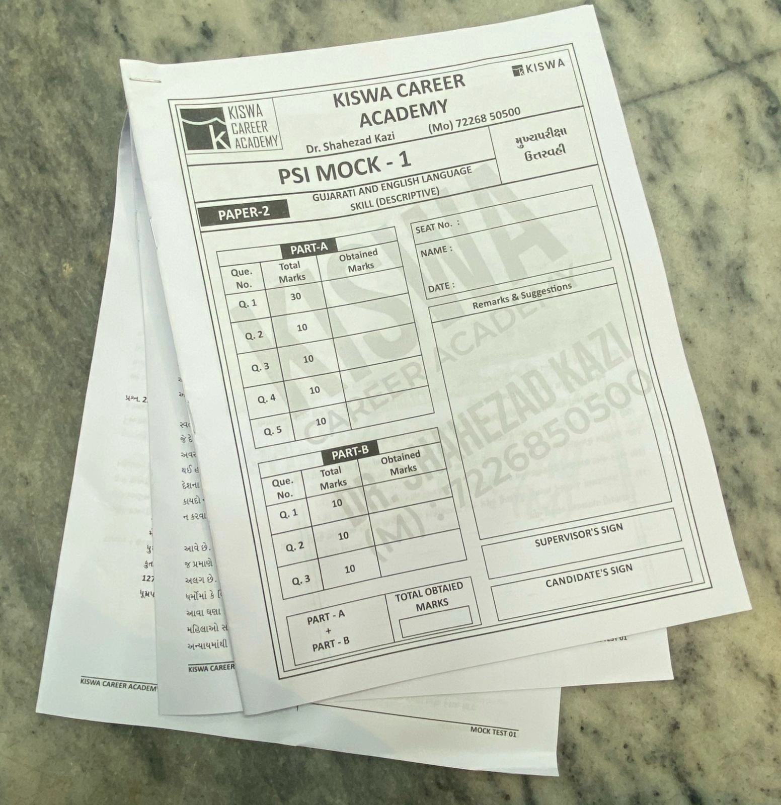 KISWA MOCK 1 PAPER 2