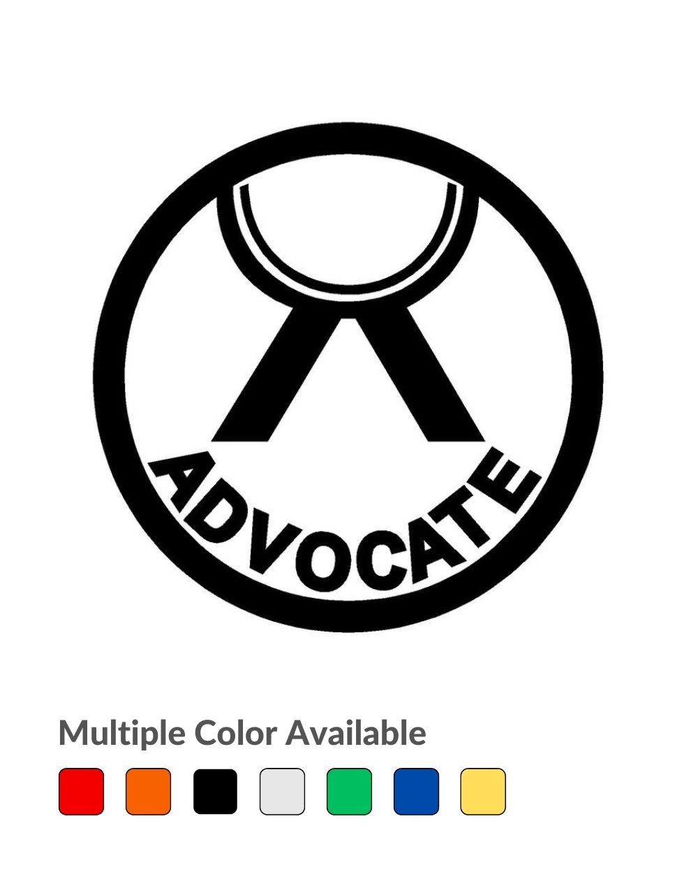 Advocate logo Stylish Creative Vinyl Radium Sticker