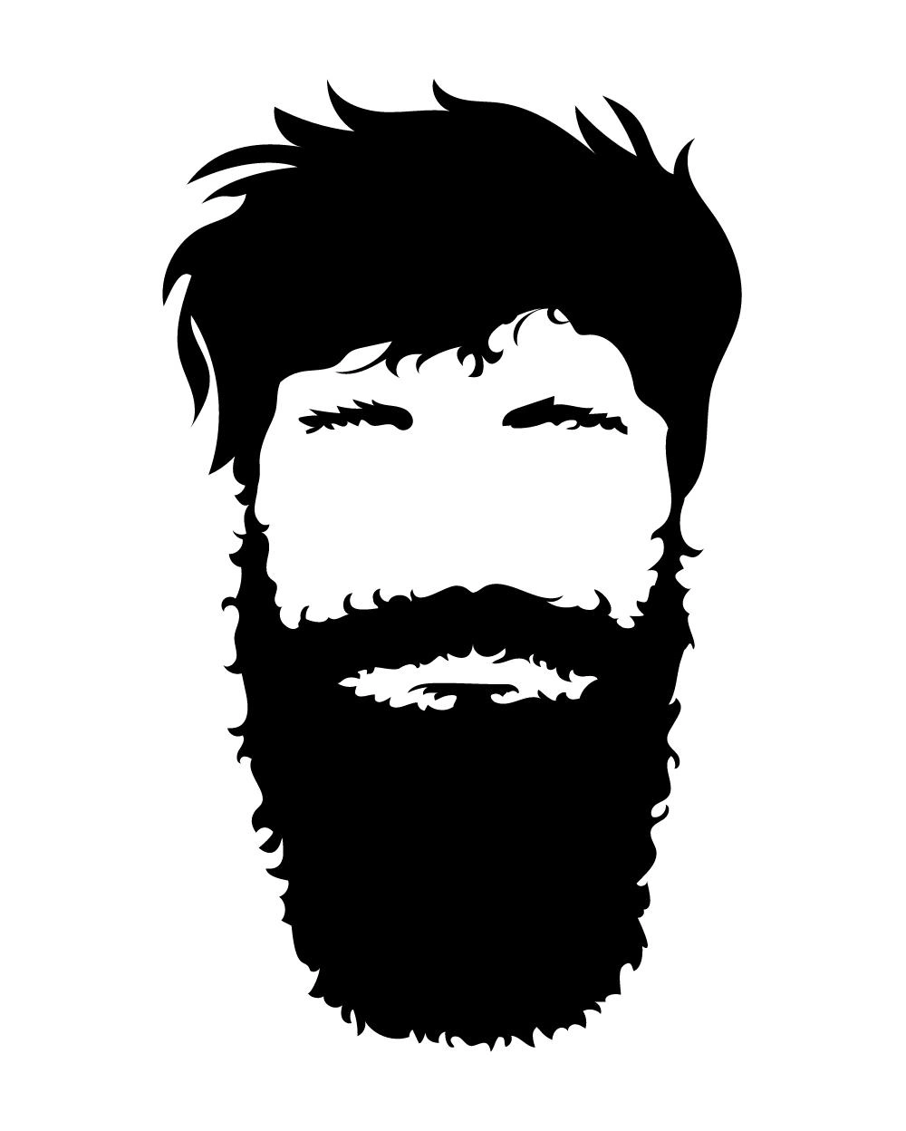 Bearder Man Vinyl Radium Sticker / Beard Man