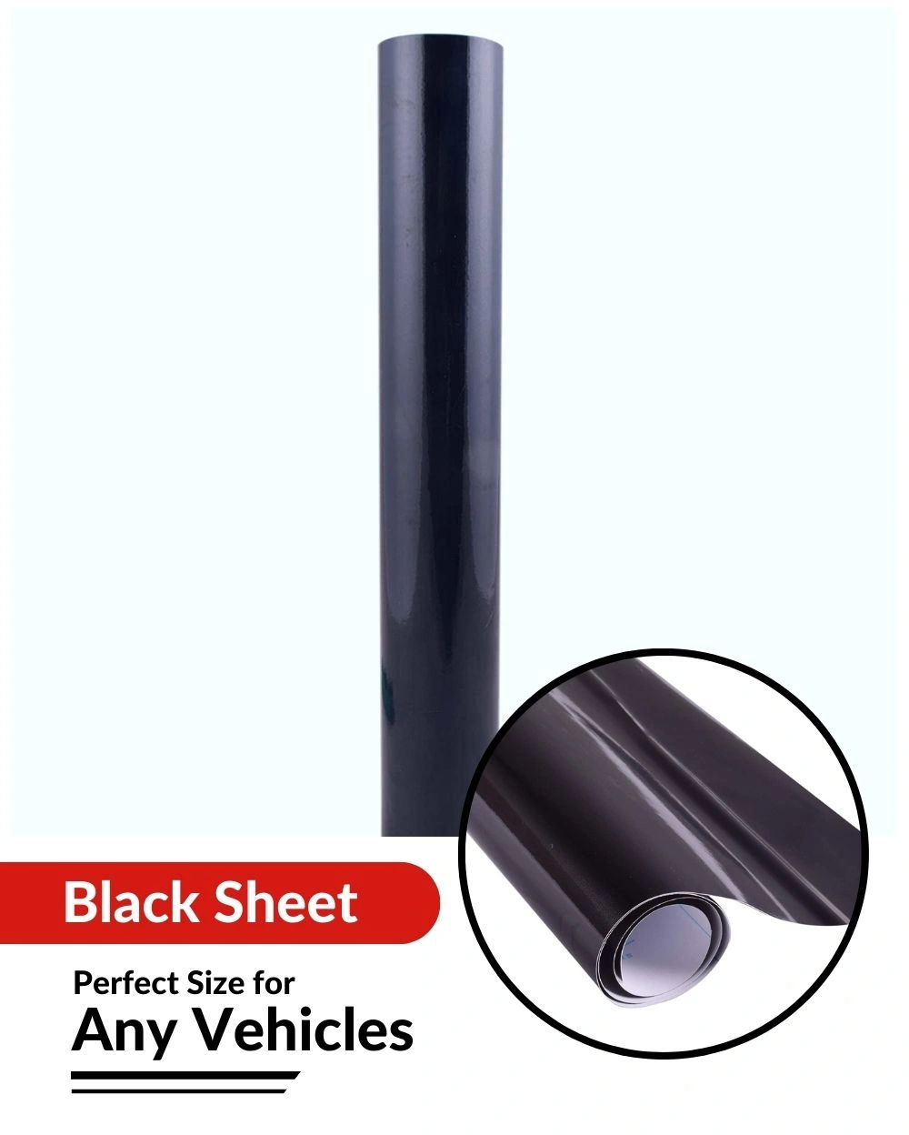 Black Sheet for Modification of Bike & Car Vinyl Radium Sticker ...