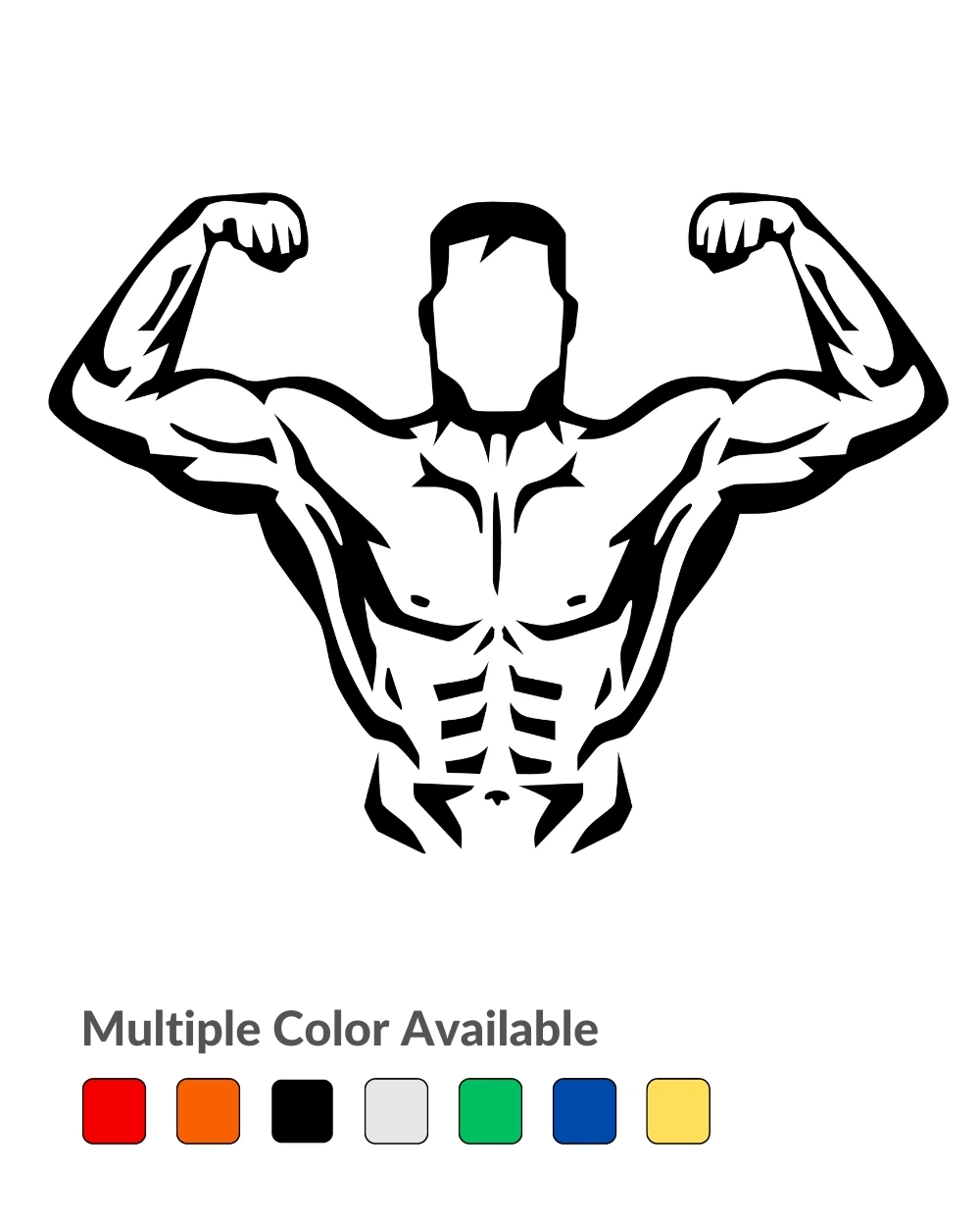 Bodybuilder Stylish Creative Vinyl Radium Sticker