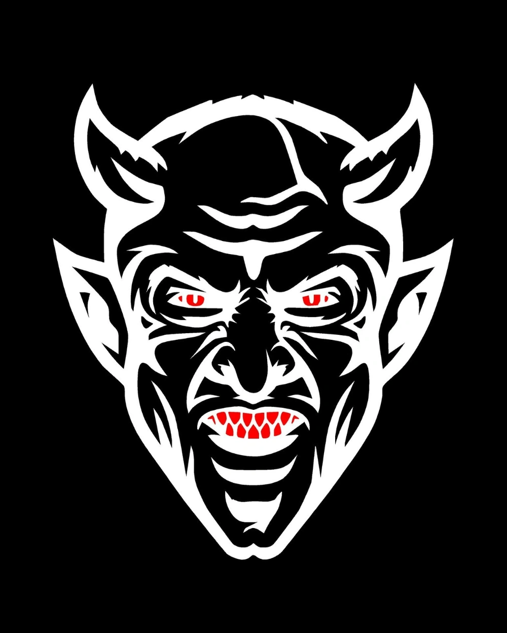 Devil face Creative Vinyl Radium Sticker