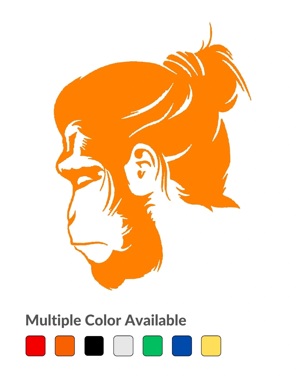 Hanuman Ji Stylish Creative Vinyl Radium Sticker / Keshari / Bajarang Bali