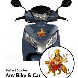 Maa Durga Print Vinyl Radium Sticker / Durga Mata