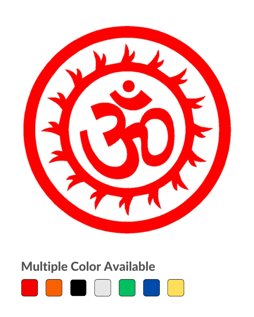 Om Stylish Vinyl Radium Sticker
