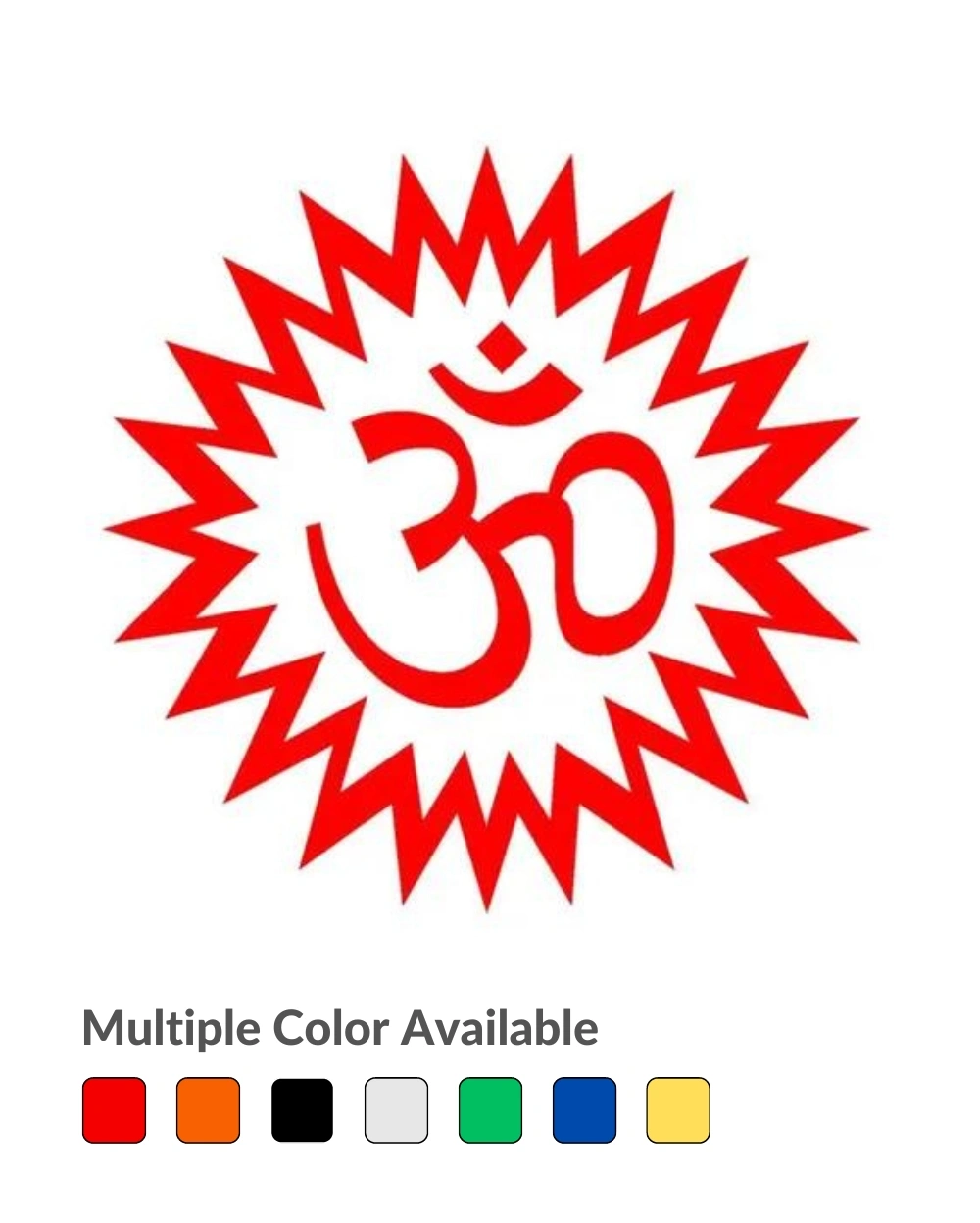 Om Stylish Vinyl Radium Sticker