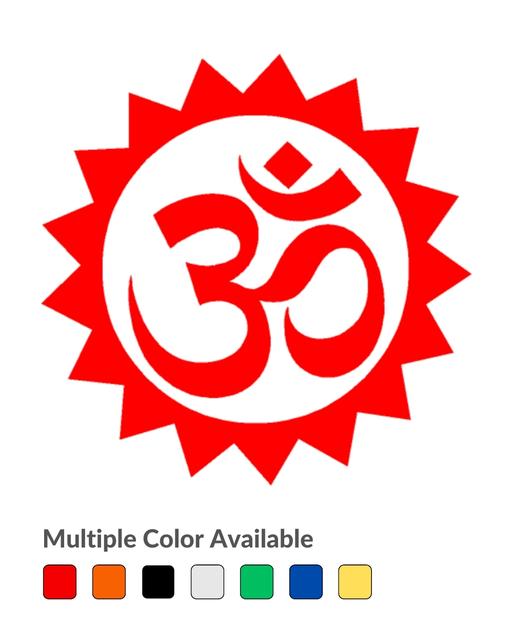 Om Stylish Vinyl Radium Sticker