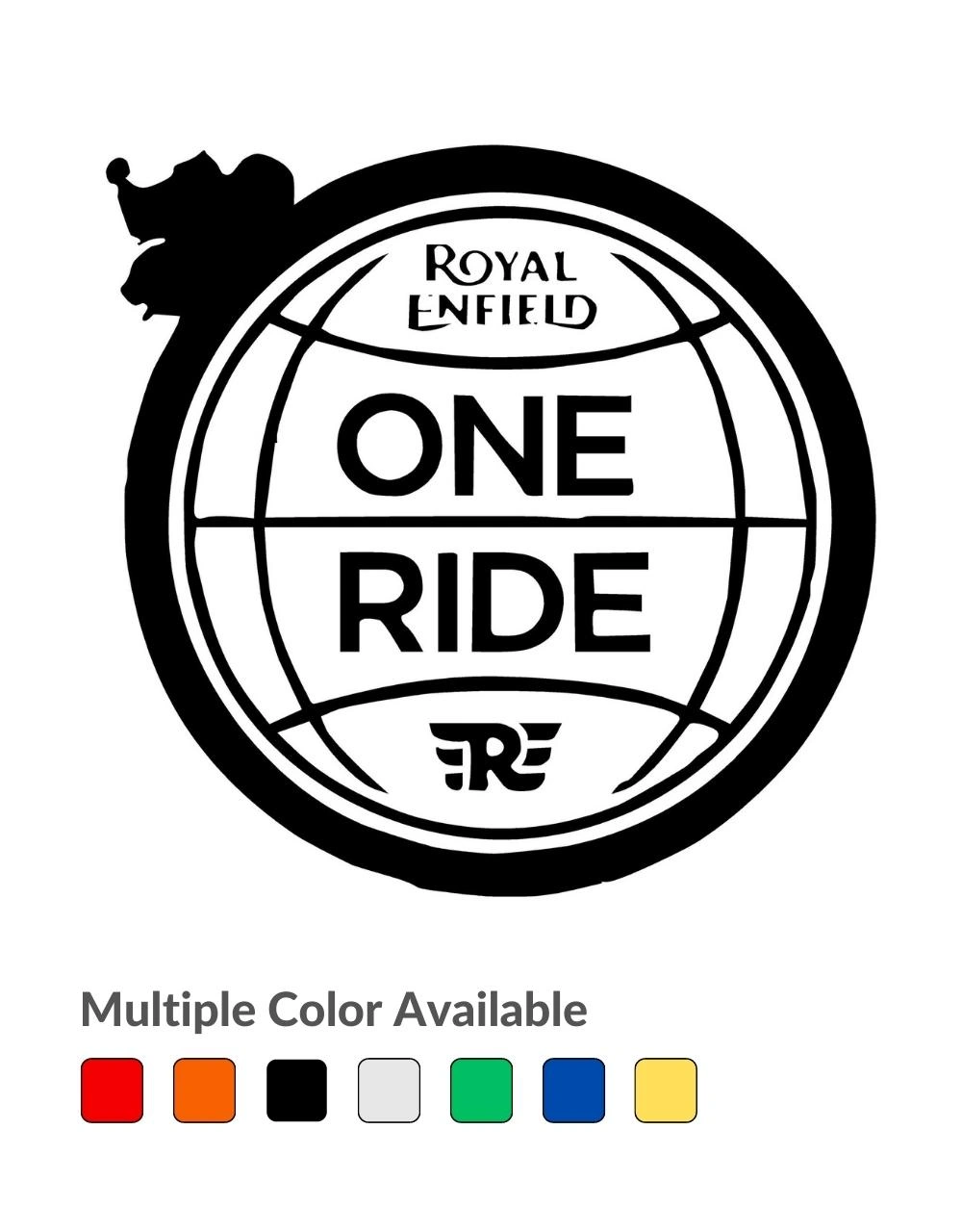 One Ride Logo Vinyl Radium Sticker / Bullet