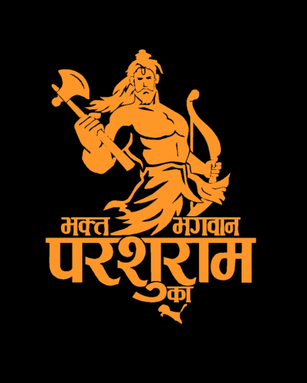 Parashuram Creative Vinyl Radium Sticker ( Orange color )