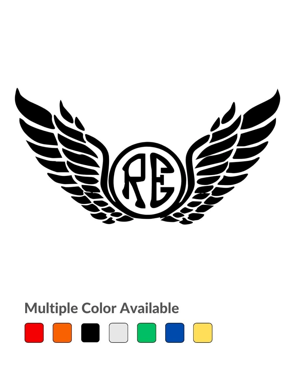 Royal Enfield with wing Stylish Creative Vinyl Radium Sticker