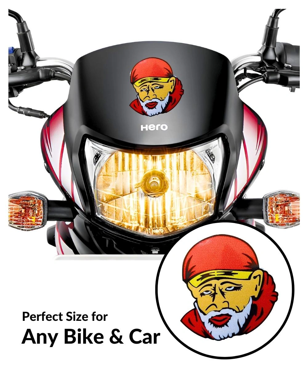 Sai Baba Print Vinyl Radium Sticker