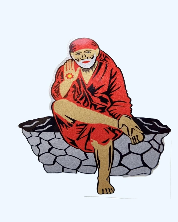 Sai Baba Print Vinyl Radium Sticker